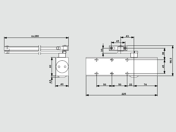 DORMA TS 73 V | Silberfarbig | 37010101.22002301