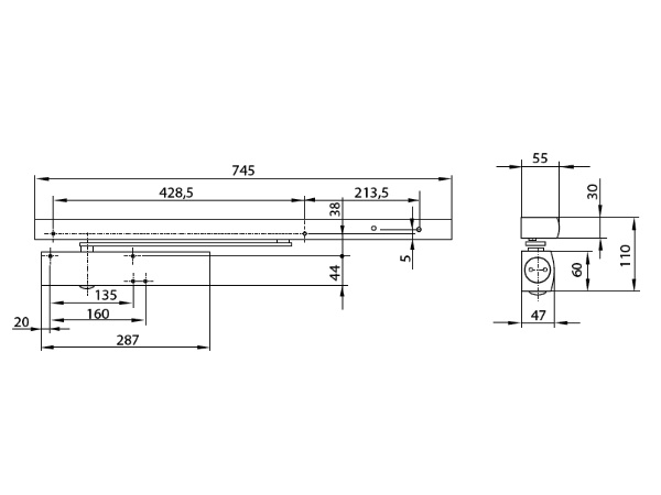 GEZE TS 5000 R - Feststellanlage