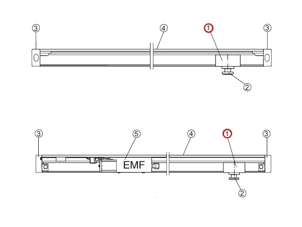 Dorma GSR-EMF / EMR Gleitstück | 9900064001200